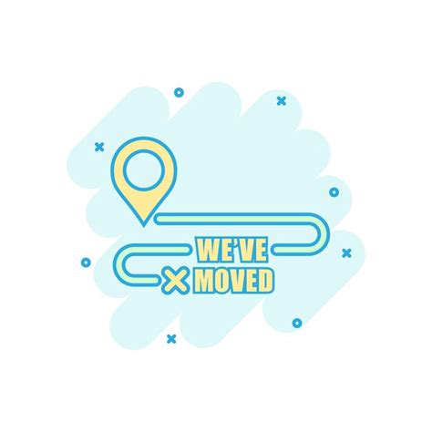 Premium Vector Move Location Icon In Comic Style Pin Gps Vector Cartoon Illustration On White