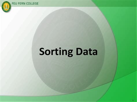 SOLUTION Sorting Data Studypool