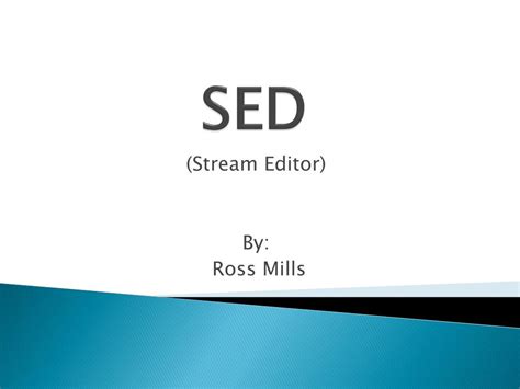 ppt sed powerpoint presentation free download id 2576165
