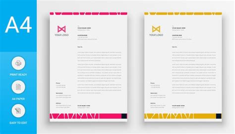 Креативный дизайн фирменного бланка для корпоративного бизнеса Премиум векторы