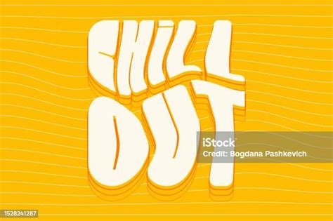 복고풍 스타일의 벡터 레터링 텍스트를 진정하십시오 뒤틀린 굵은 글꼴과 밝은 색상의 물결 모양 배경이 있는 엽서에 대한 평면 추상 그림 70년대 디자인 스타일의 히피 타이포