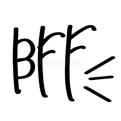 Bff Best Friends Forever Stock Vector Illustration Of Decorative