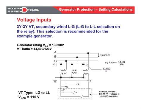 Generator Protection Calculations Settings Pdf