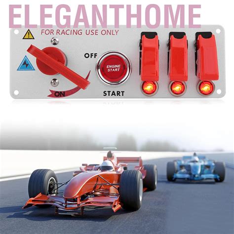 Ele 12v Red Professional Racing Car Ignition Switch Panel Engine