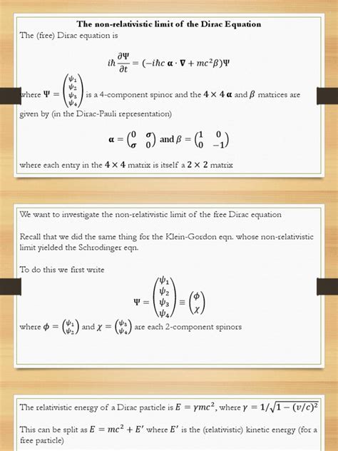 Dirac Equation Pdf Spin Physics Schrödinger Equation
