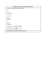 Algorithms Flowcharts And Programming Assignment Docx Algorithms