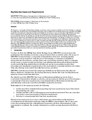 Fillable Online Big Data Use Cases And Requirements Fax Email Print PdfFiller