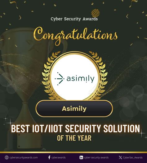 Cybersecurityawards Iotsecurity Iiot Innovation Cyberresilience… Cyber Security Awards