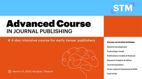 Stm Advanced Course In Journal Publishing Asia 2025 Stm Association