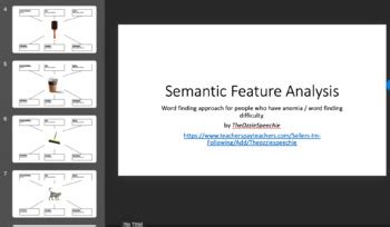 Word Finding Semantic Feature Analysis Editable Powerpoint Workbook