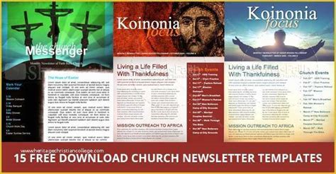 Free Church Newsletter Templates For Microsoft Publisher Of 15 Free
