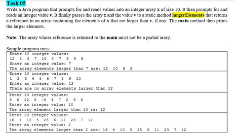 Solved Task 05 Write A Java Program That Prompts For And