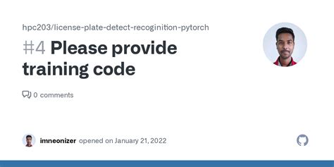 Please Provide Training Code Issue 4 Hpc203 License Plate Detect