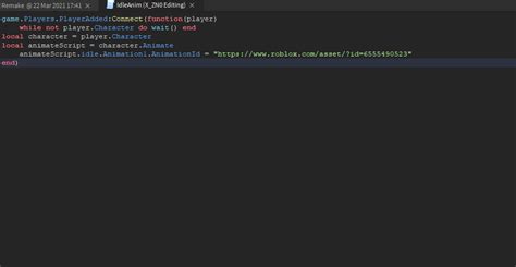 idle animation script help scripting support developer forum roblox