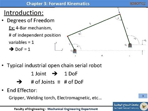 Chapter Forward Kinematics ROBOTICS Outline Introduction Link