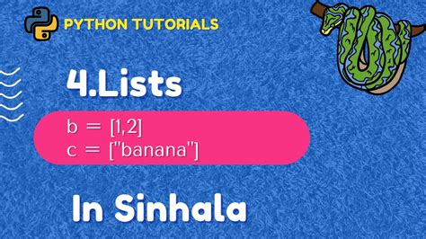 4lists Python 3 Programming Tutorials In Sinhala Youtube