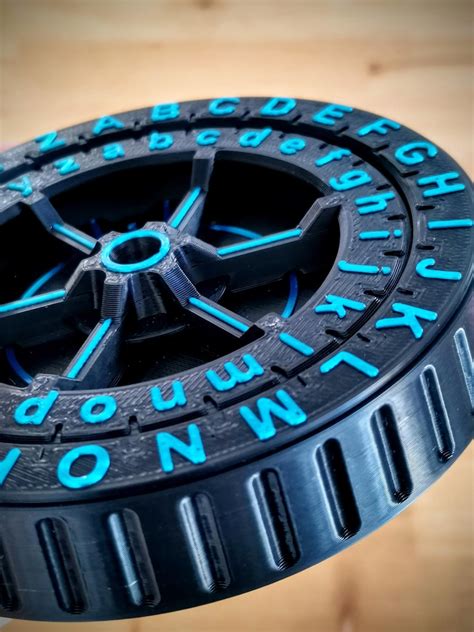 3d Printed Cipher Wheel Caesar Cipher Decoder Spy Code Generator Etsy Uk