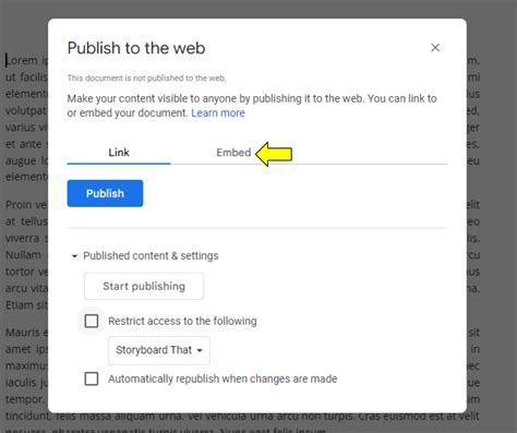 Embedding Content Google Workspace Storyboard That Help Center