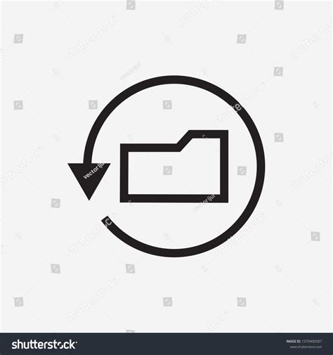 Backup Folder Icon Outline Style Vector Stock Vector Royalty Free
