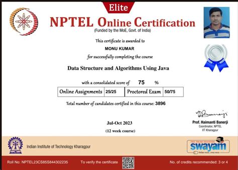 monu kumar jha on linkedin silvermedal nptel iitkharagpur dsa iit connectingcommunities