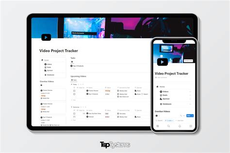 Video Project Tracker Notion Template