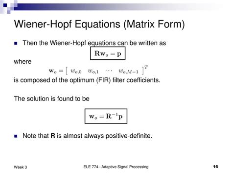 Ppt Wiener Filters Powerpoint Presentation Free Download Id144191
