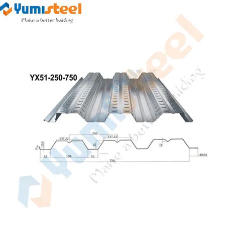 1 6 Mm Metal Deck Profiles Galvanized Steel Floor Decking Sheet For Steel Structure Material
