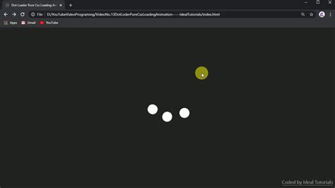 Dot Loder Pure Css Loading Animation Youtube