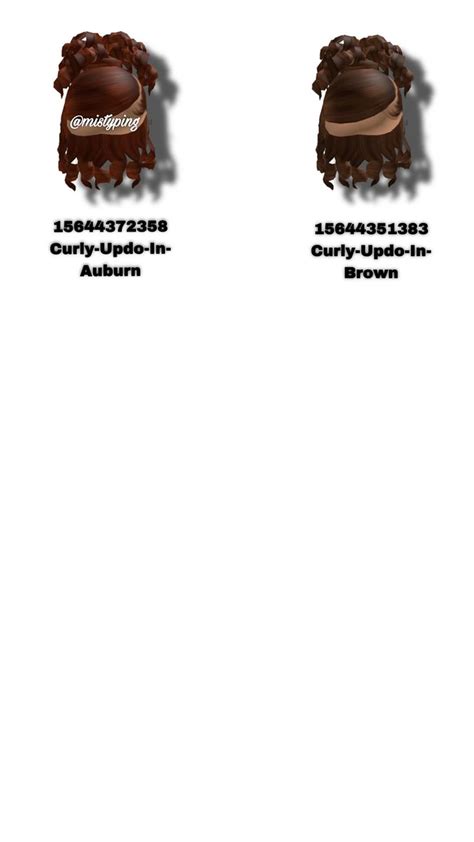 Curly Updo Hair Codes Black Hair Roblox Coding Clothes Girly