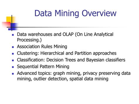 Data Mining Course Overview Overviewppt