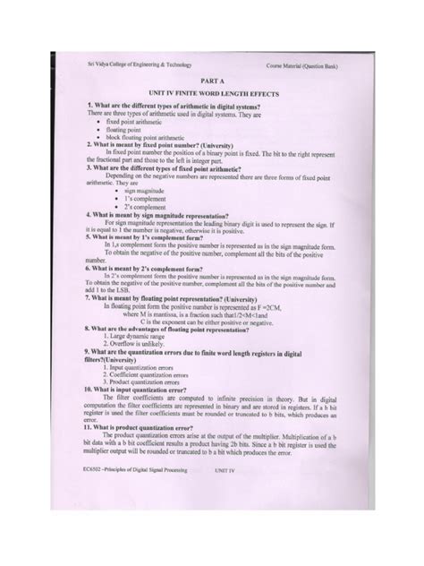 Dtsp Unit 4 Pdf