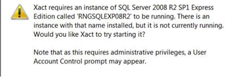 Xact Workgroup Server Sql Server Service Isnt Running