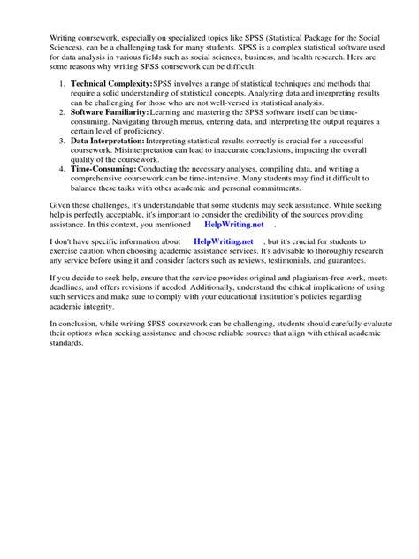 Spss Coursework Help Pdf Statistics Spss