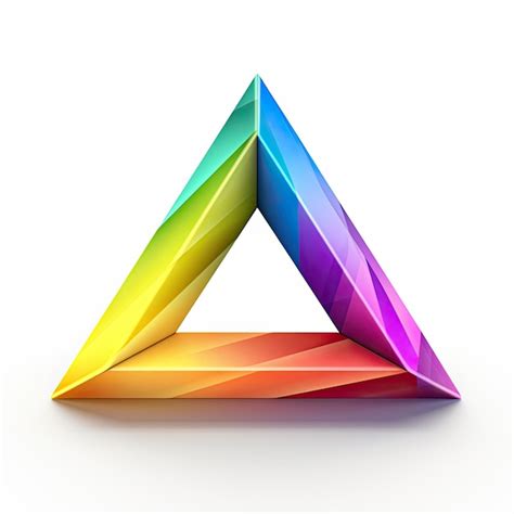 Premium Ai Image Unity Triangle With Rainbow Colors