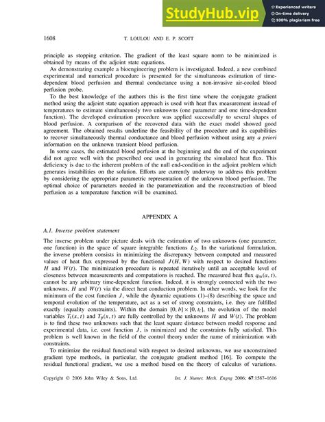 An Inverse Heat Conduction Problem With Heat Flux Measurements Pdf