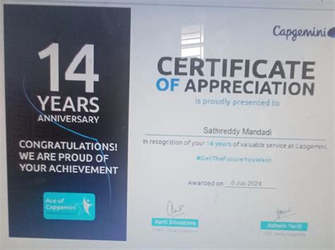 Satishreddy Mandadi On Linkedin Completed 14 Years With Cga Wonderful Journey