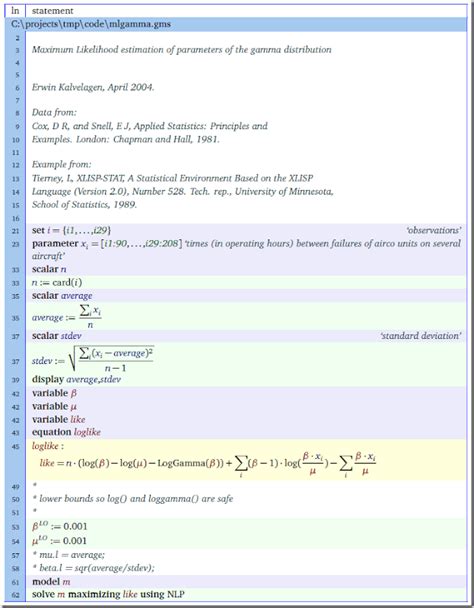 Yet Another Math Programming Consultant Convert Gams To Latex