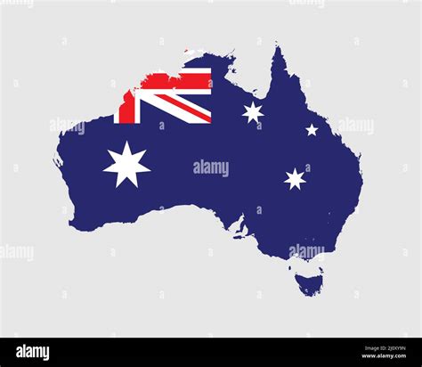 Australian Map Flag Map Of Australia With Country Flag Of Australia