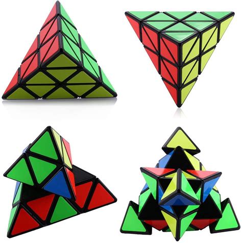 Easygame 3 Packed Shengshou 3x3 Pyraminx Silver Mirror Megaminx Magic Cube Puzzle Set By Toys