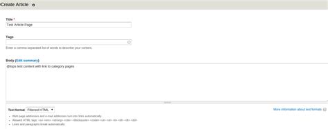 Special Taxonomy Tagging In Body Drupal Org