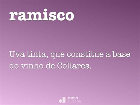 Ramisco Dicio Dicionário Online De Português