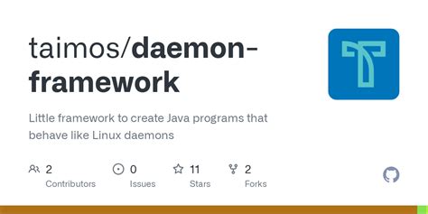 Github Taimosdaemon Framework Little Framework To Create Java Programs That Behave Like