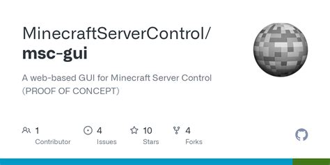 GitHub MinecraftServerControl Msc Gui A Web Based GUI For Minecraft Server Control PROOF OF