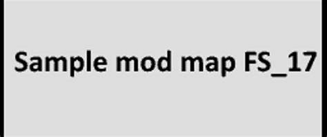 FS Sample mod Map Fs v Maps Mod für Farming Simulator