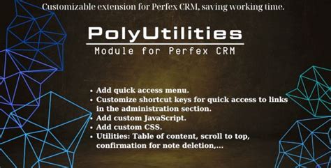 Polyutilities For Perfex Crm Quick Access Menu Codemarket