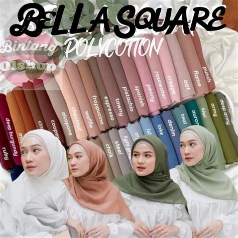 Bella Premium Hijab Bella Square Veil Polos Jelab Rectangular Hijab