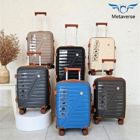 Metaverse 1908 Suitcase 20 Inch Polypropylene Airplane Cabin 4 Wheels