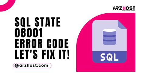 Sql State 08001 Error Code Lets Fix It Arz Host