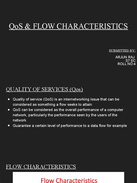 Qos Andflow Characteristics Pdf Quality Of Service Scheduling Computing