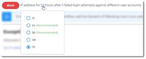Dynamic Ip Blocking Settings